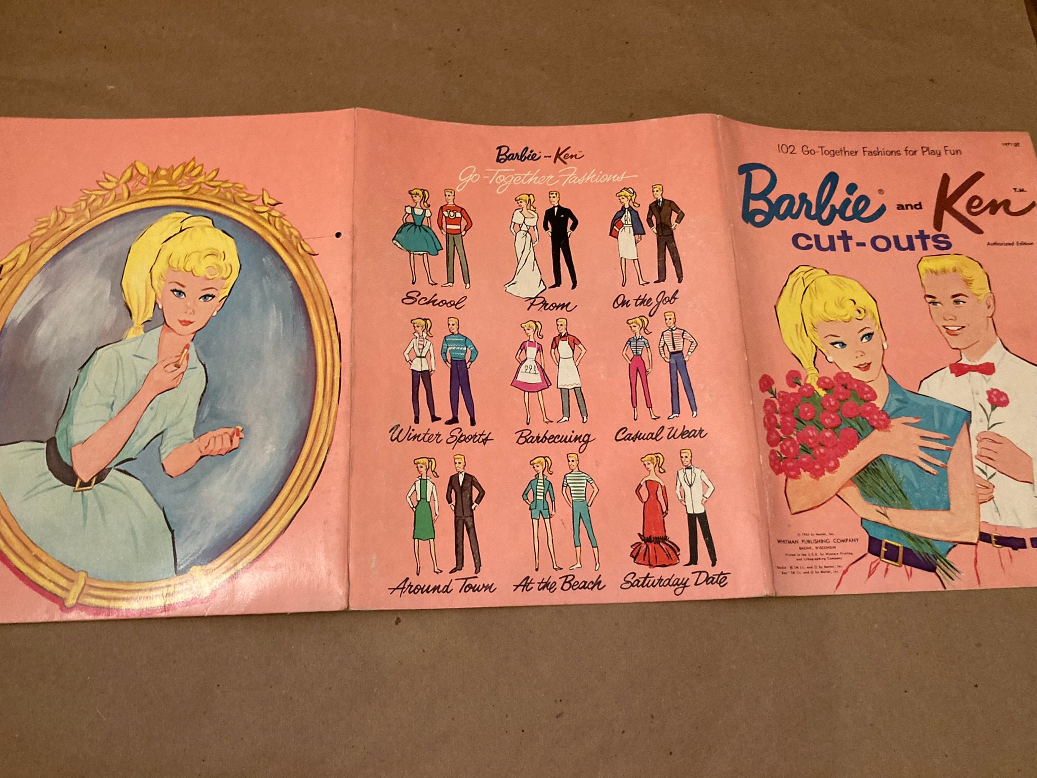 1962 Barbie and Ken Cut-outs Paper Doll Set - Etsy