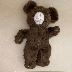 Vintage 12 Brown Teddy Bear With No Eyes - Etsy