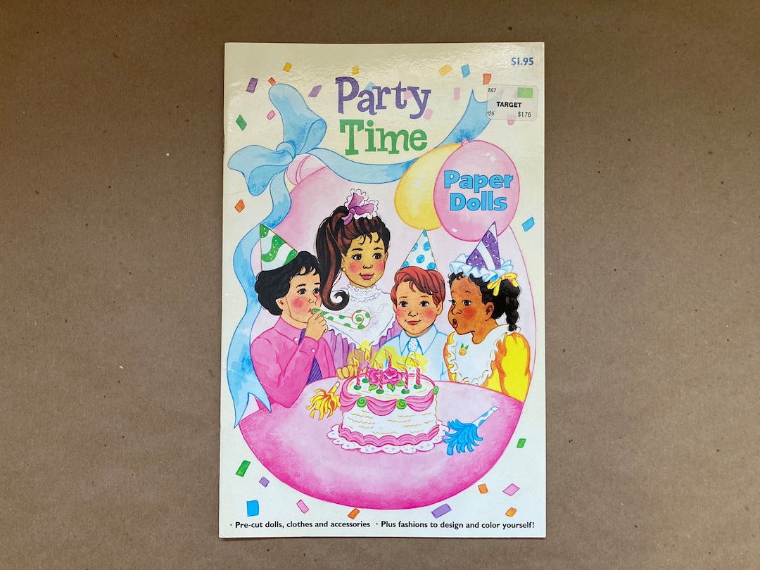 1990 Unused Party Time Paper Dolls by Checkerboard Press - Etsy