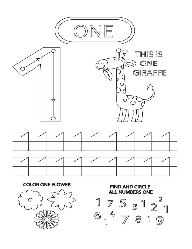 Preschool Worksheets, Printable Counting Practice, Preschool Curriculum ...