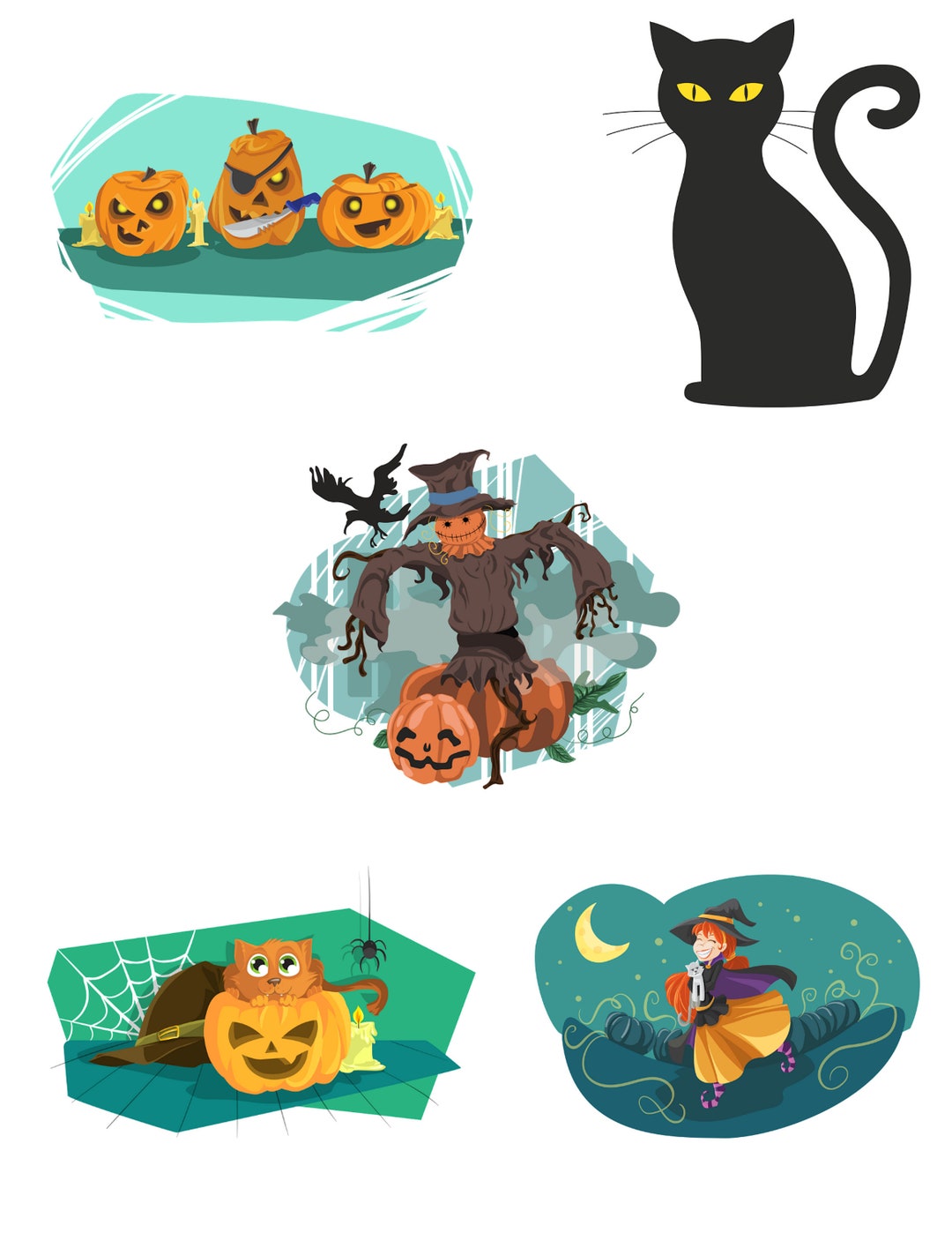 Halloween Scrapbook Paper - Downloadable PDF Scrapbook Paper and ...