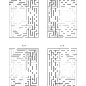 Print Out Mazes - 100 Printable Mazes and Answer Sheets - Etsy - Etsy ...