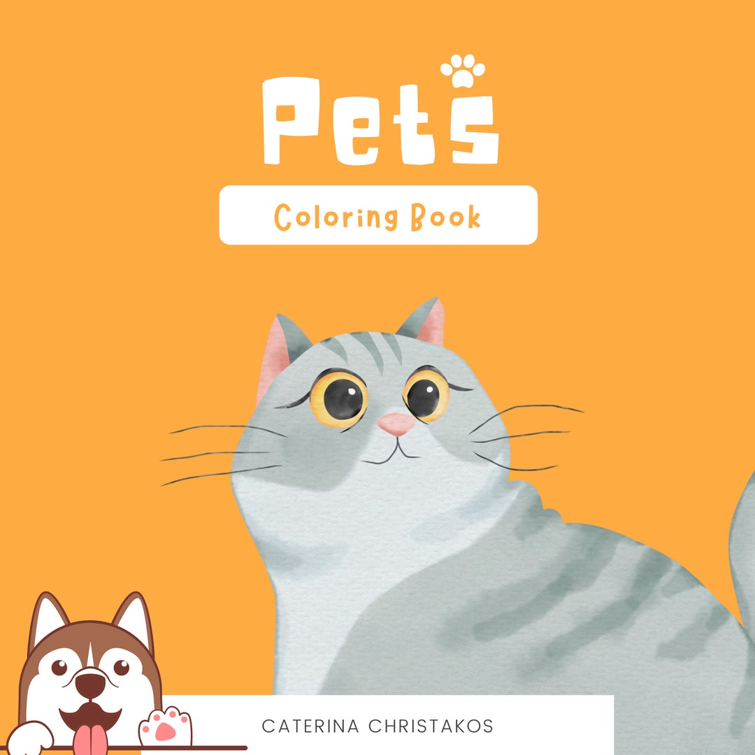 Animal Pets Coloring Pages Downloadable Printable PDF Over 200 Pages - Etsy