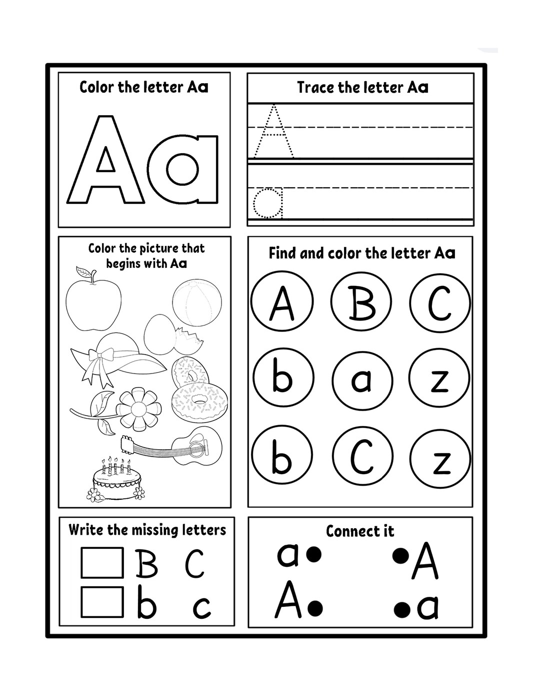 Alphabet Practice Worksheets Abcs Practice Worksheets , Etsy - Etsy