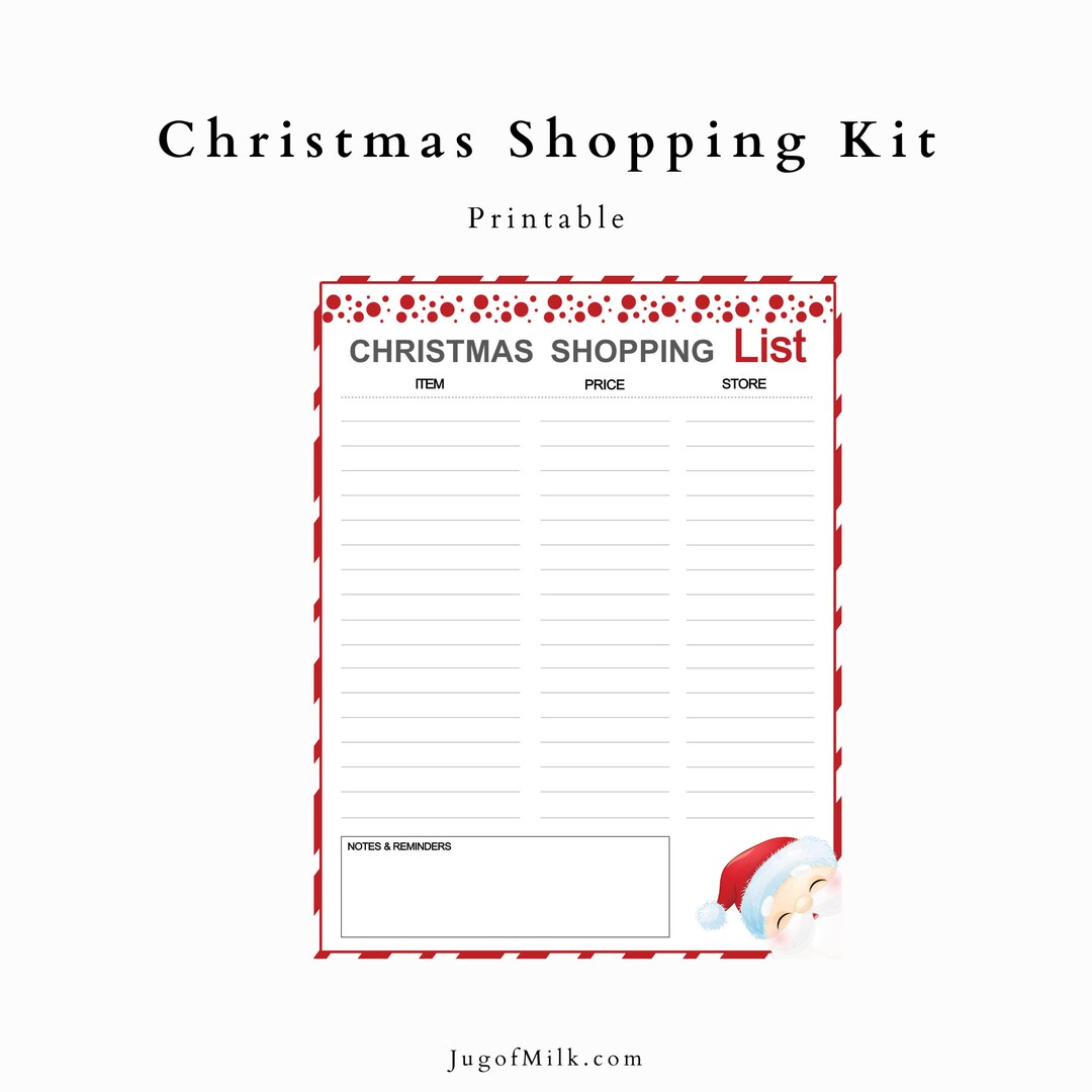 Christmas Shopping List and Online Shopping Tracker Printable - Etsy