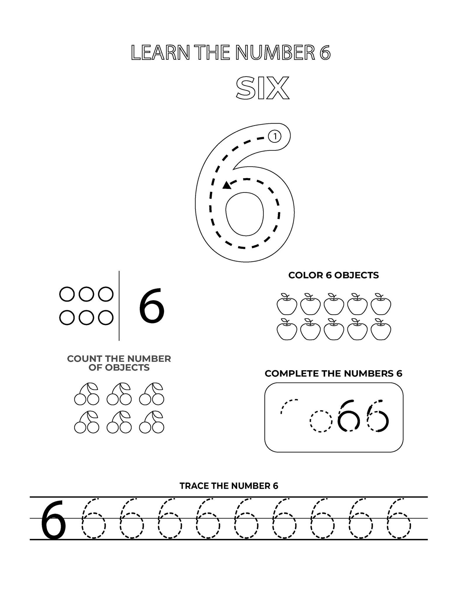 Preschool Worksheets, Printable Counting Practice, Preschool Curriculum ...