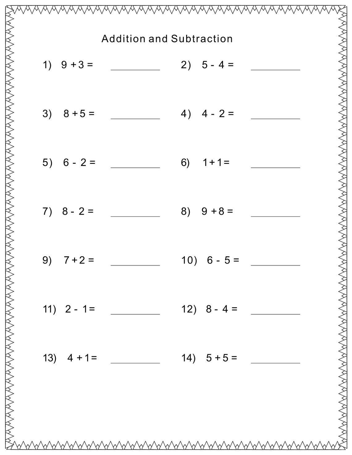 Arithmatic and Subtraction Practice Worksheets for Smart Kids to ...