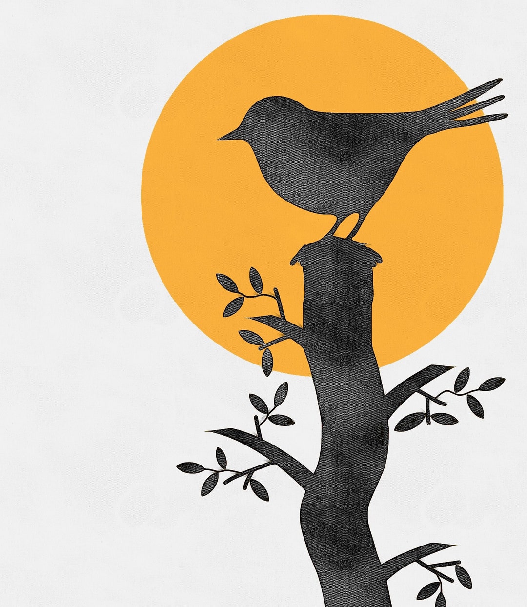 Happy Bird Printable Artwork Poster Downloadable Happy Bird Art Poster ...