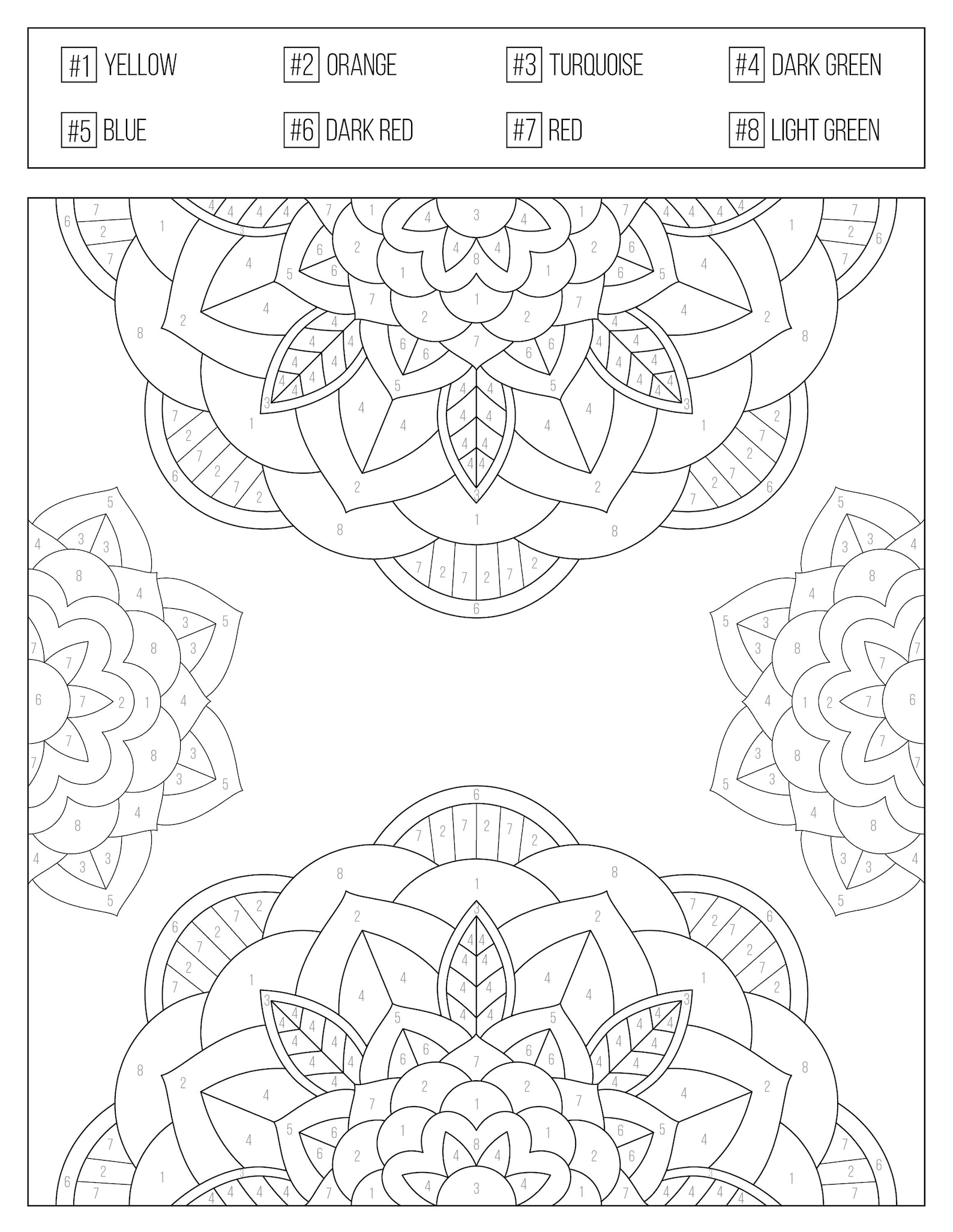 Color by Numbers Printable Coloring Book for Adults & Teens - Etsy UK