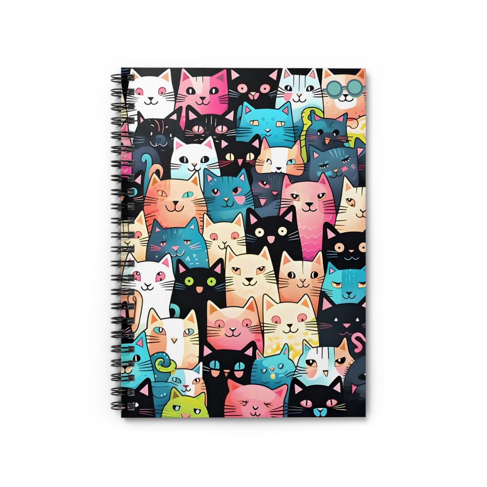 Funny Cool Cat Spiral Notebook Ruled Line - Etsy