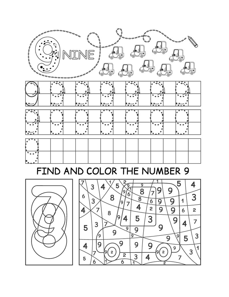 Preschool Worksheets, Printable Counting Practice, Preschool Curriculum ...