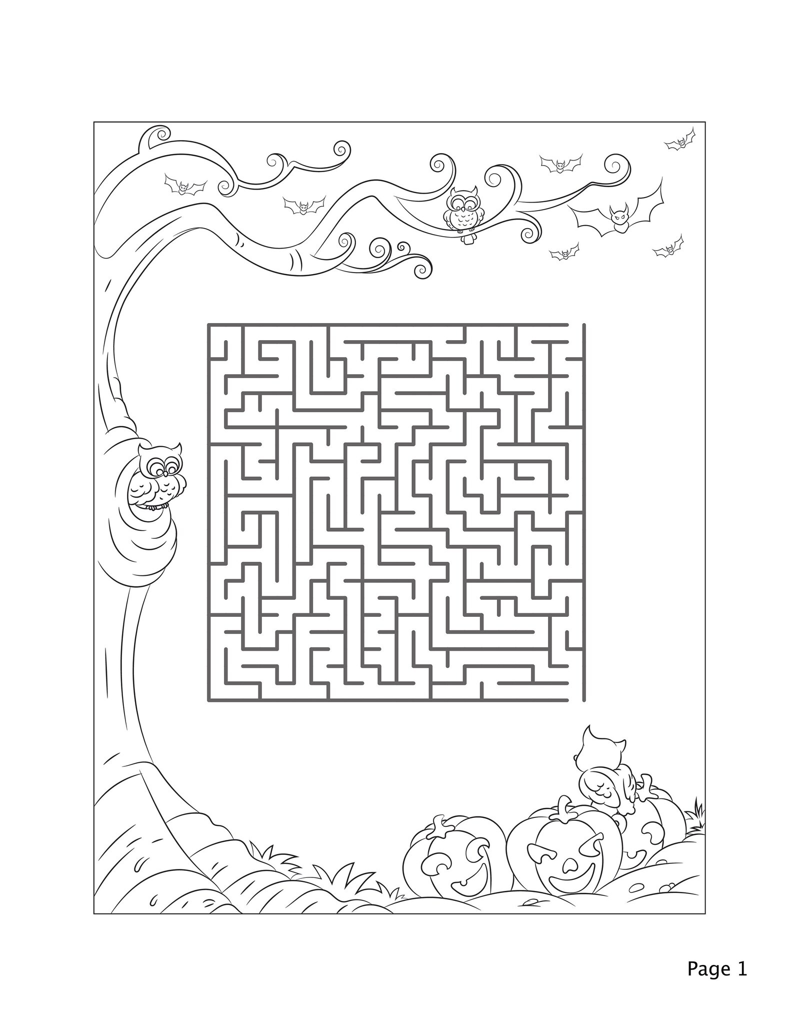 Halloween Mazes for Kids Printable Mazes for Kids 4-8 Trick or Treat ...