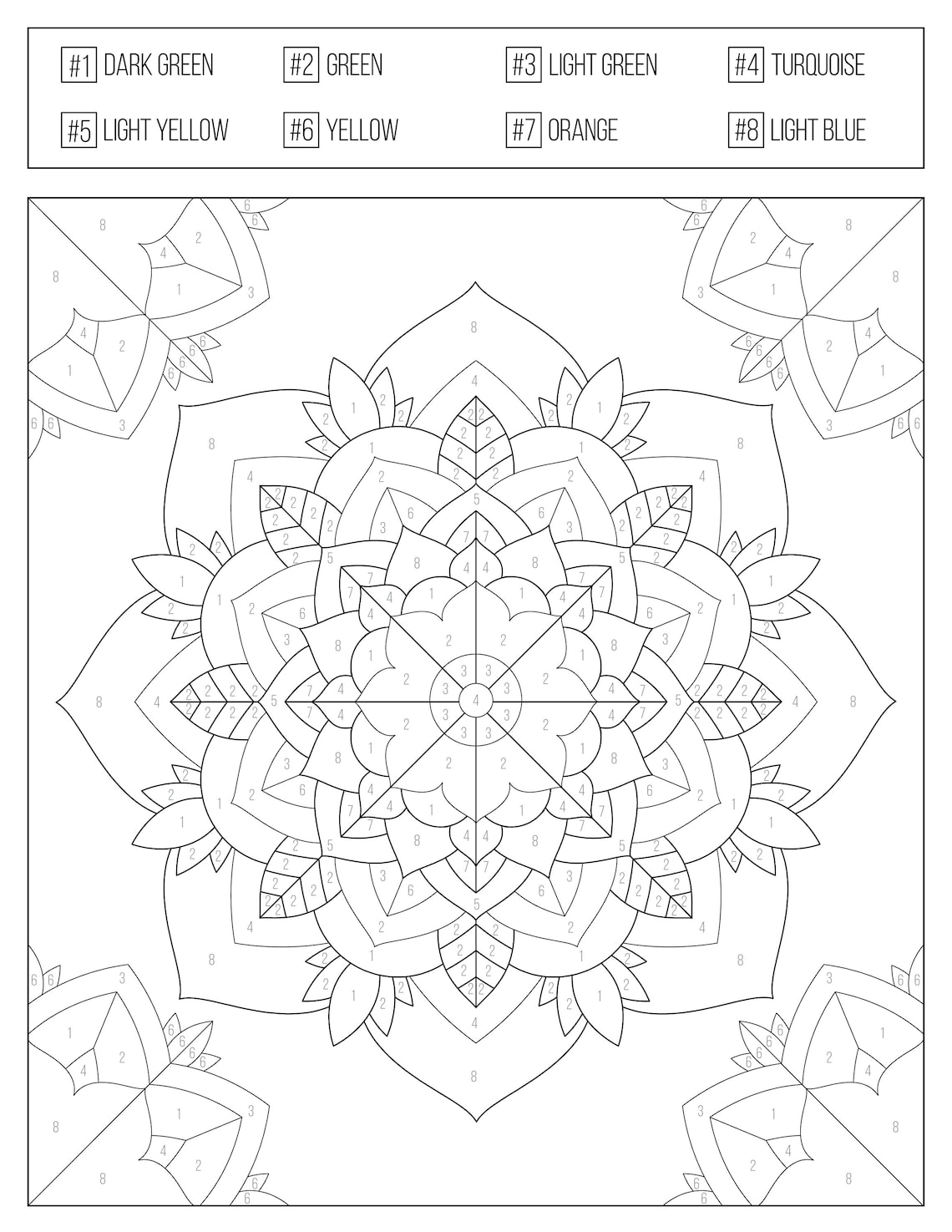 Color by Numbers Printable Coloring Book for Adults & Teens - Etsy UK