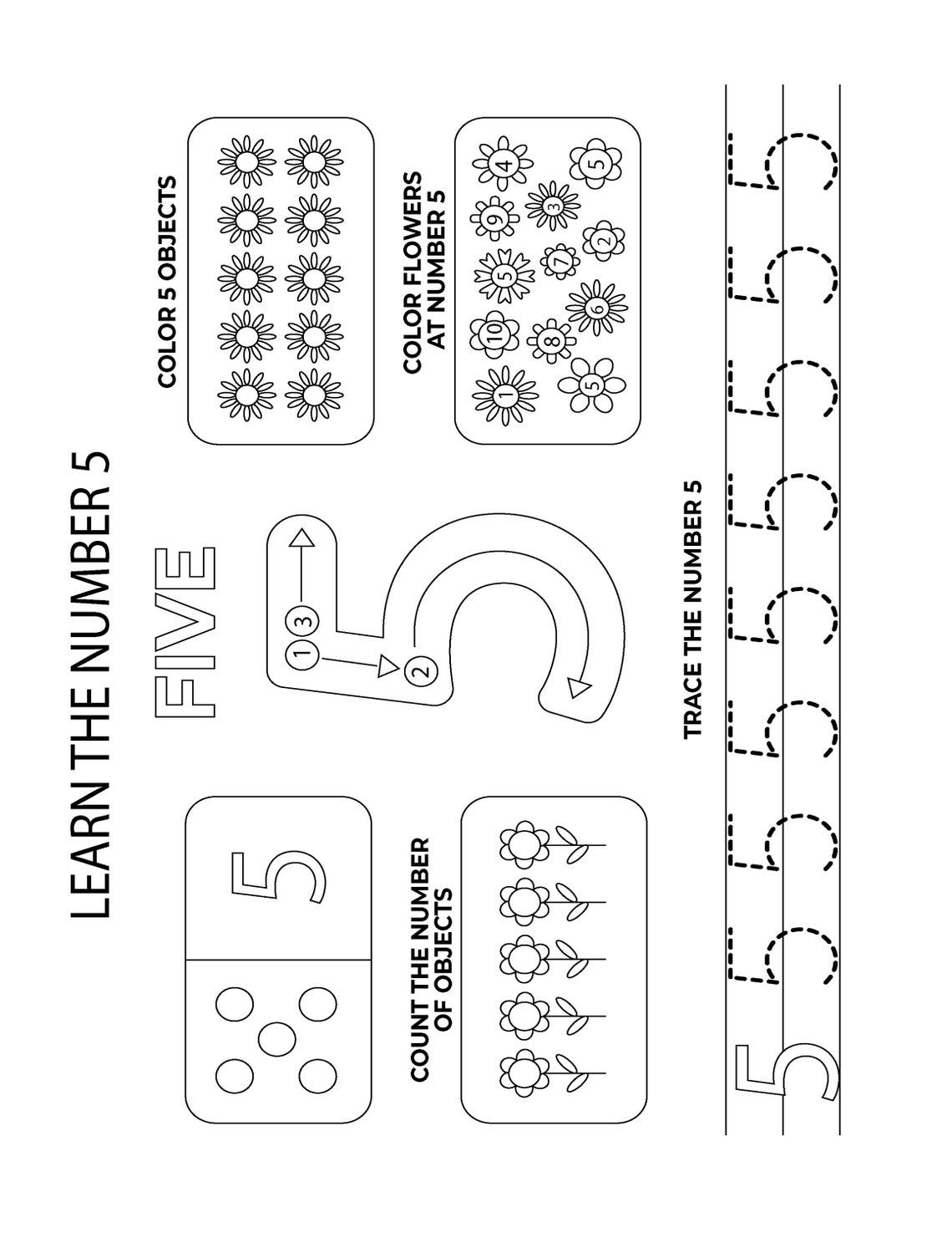 Preschool Worksheets, Printable Counting Practice, Preschool Curriculum ...