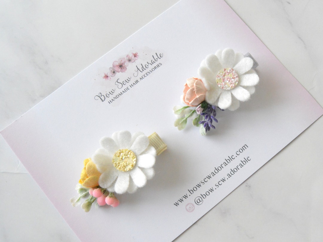 Mini Daisy Flower Hair Clips Floral Hair Clips, Gift for Girls - Etsy