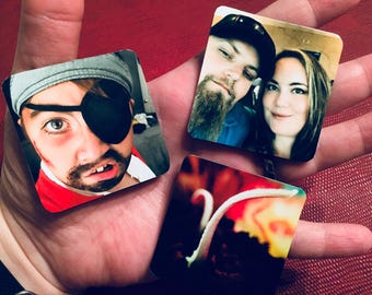 Custom Photo Magnets Set of 6 in a Metal Tin. Perfect for - Etsy