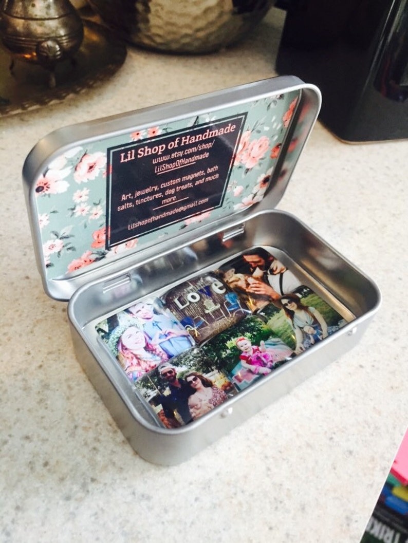 Custom Photo Magnets Set of 6 in a Metal Tin. Perfect for - Etsy