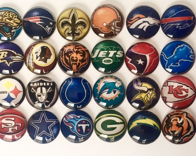 NFL Logo Magnets- Set of 32 - Etsy