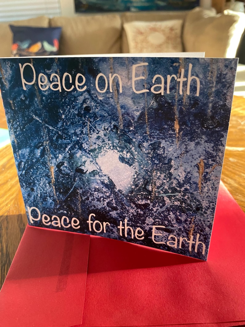 Peace on Earth Greeting Cards With Envelopes - Etsy