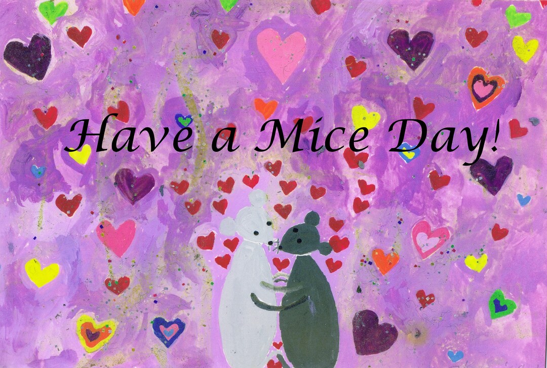 Whimsical Animal Heart Card With Envelope - Etsy