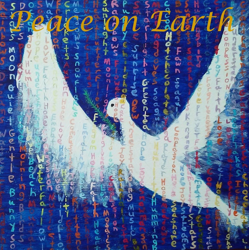 Peace on Earth Dove Holiday Cards - Etsy