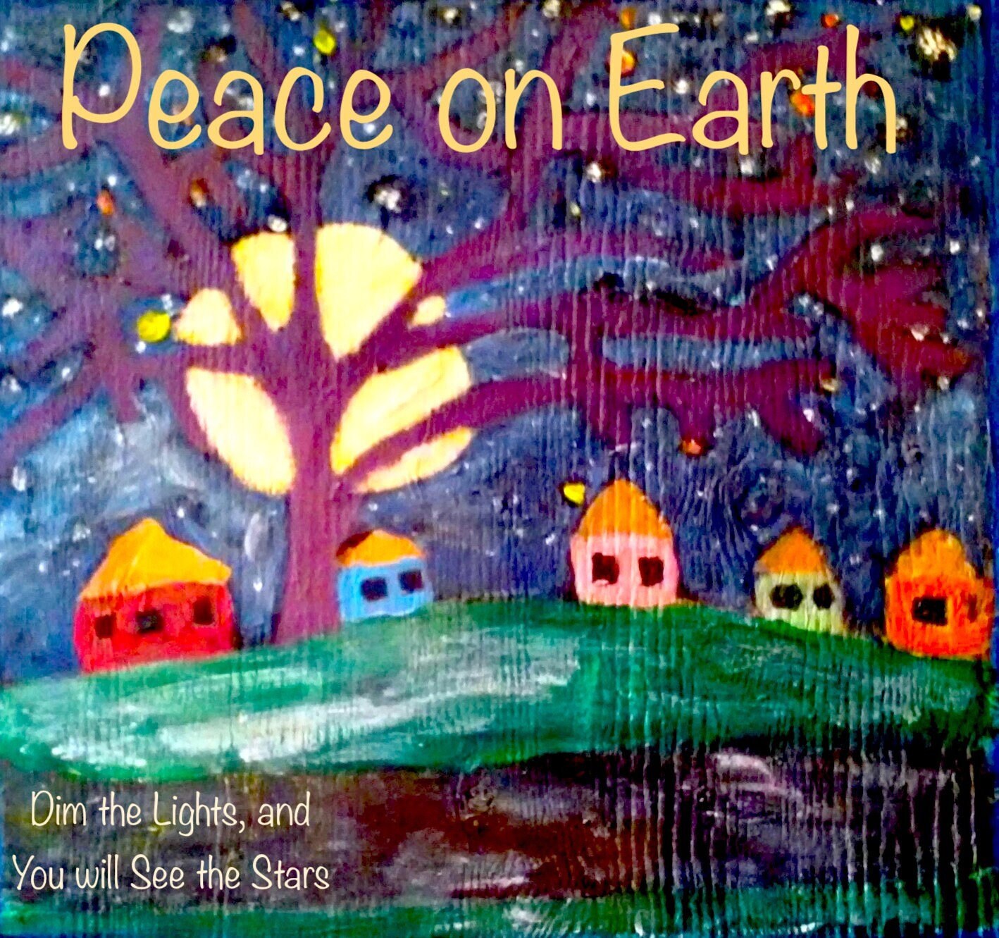 Peace on Earth Holiday Card- Dim the Lights, and You Will See the Stars ...