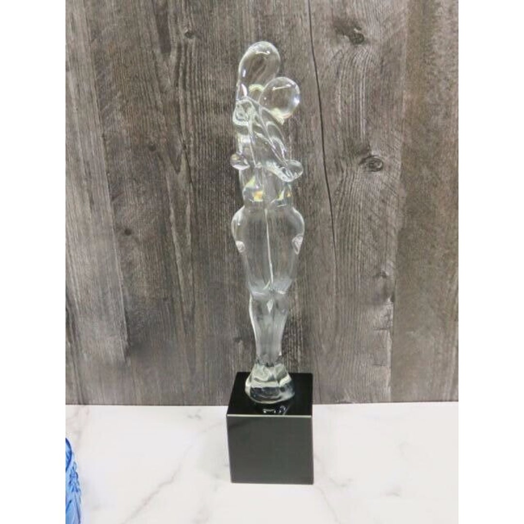 Murano Glass Lover Embrace Statue 17" Rossi Made for Seligman Giorgio ...
