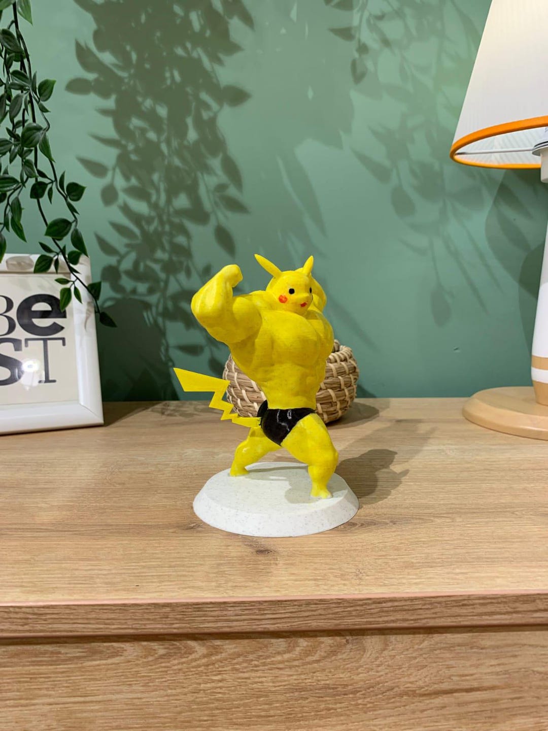 Pikachu, Muscular Pikachu, Pokemon, Pikachu Figure, Birthday Gift ...