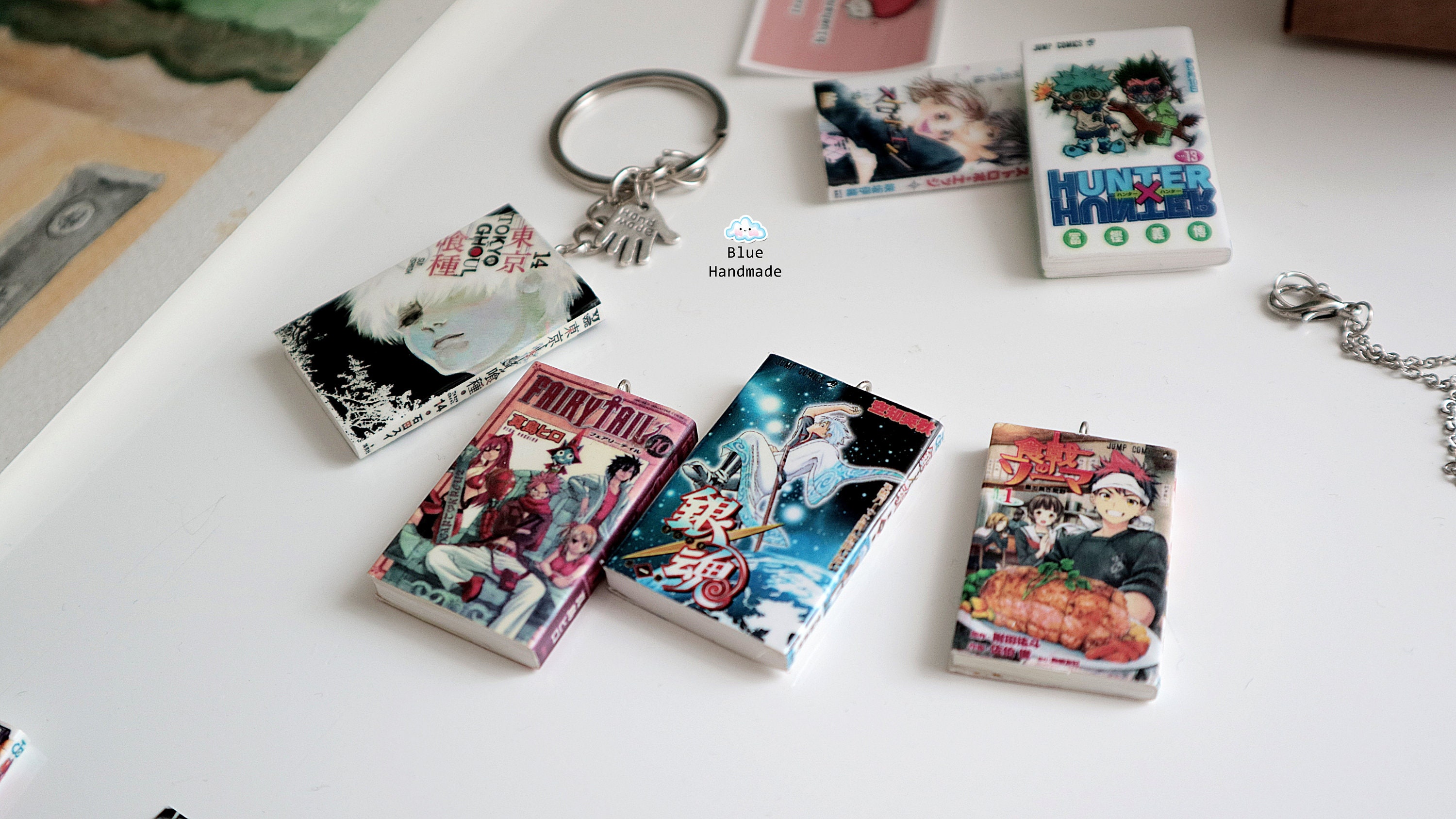Custom Manga Cover - Mini Manga Book Pin/keychain/necklace - Custom ...