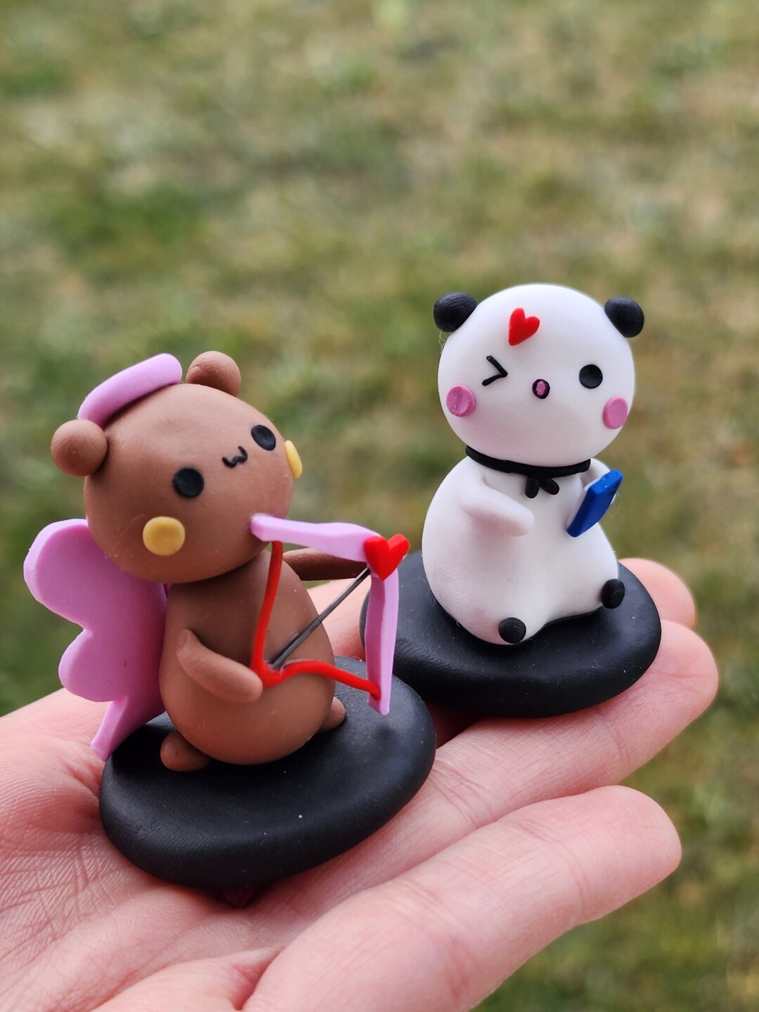 Bubu Dudu Love Arrow Mini Figure / Peach Goma Miniature / Couple Love ...