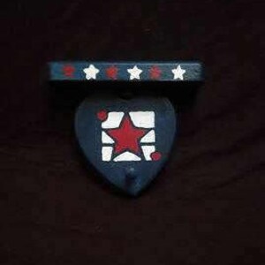 Wooden Red White and Blue Star Shelf-hand Painted - Etsy