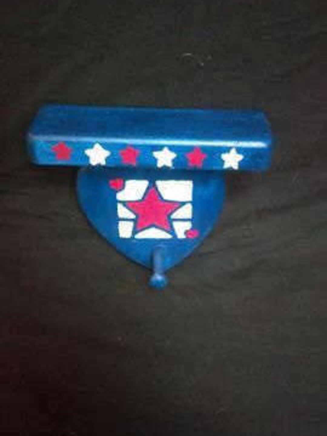 Wooden Red White and Blue Star Shelf-hand Painted - Etsy