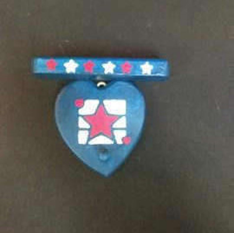 Wooden Red White and Blue Star Shelf-hand Painted - Etsy