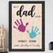 Father’s Day Handprint Sign, Personalized Dad or Grandpa Gift, DIY Kids ...