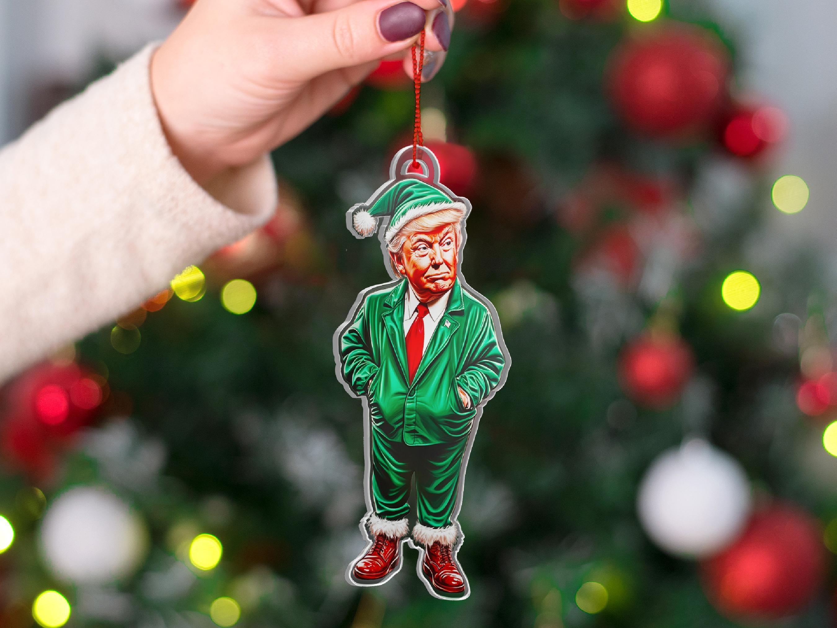 Trump Christmas Ornament, Santa's Favorite President, Humorous Trump ...