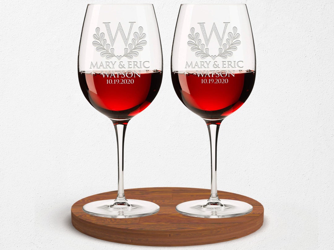 Personalized Wine Glasses, Engraved Wine Glasses, Custom Wine Glasses ...