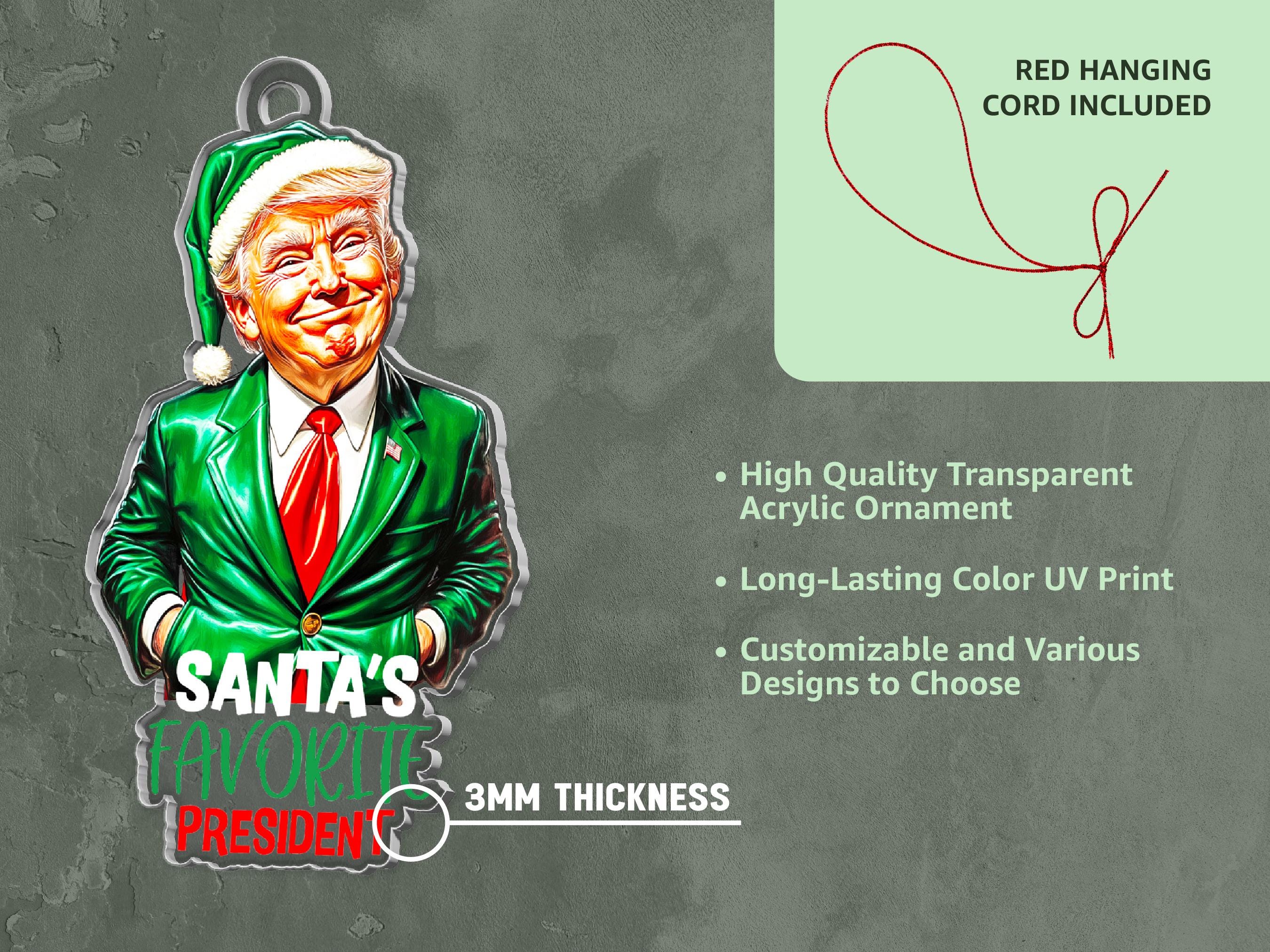 Trump Christmas Ornament, Santa's Favorite President, Humorous Trump ...