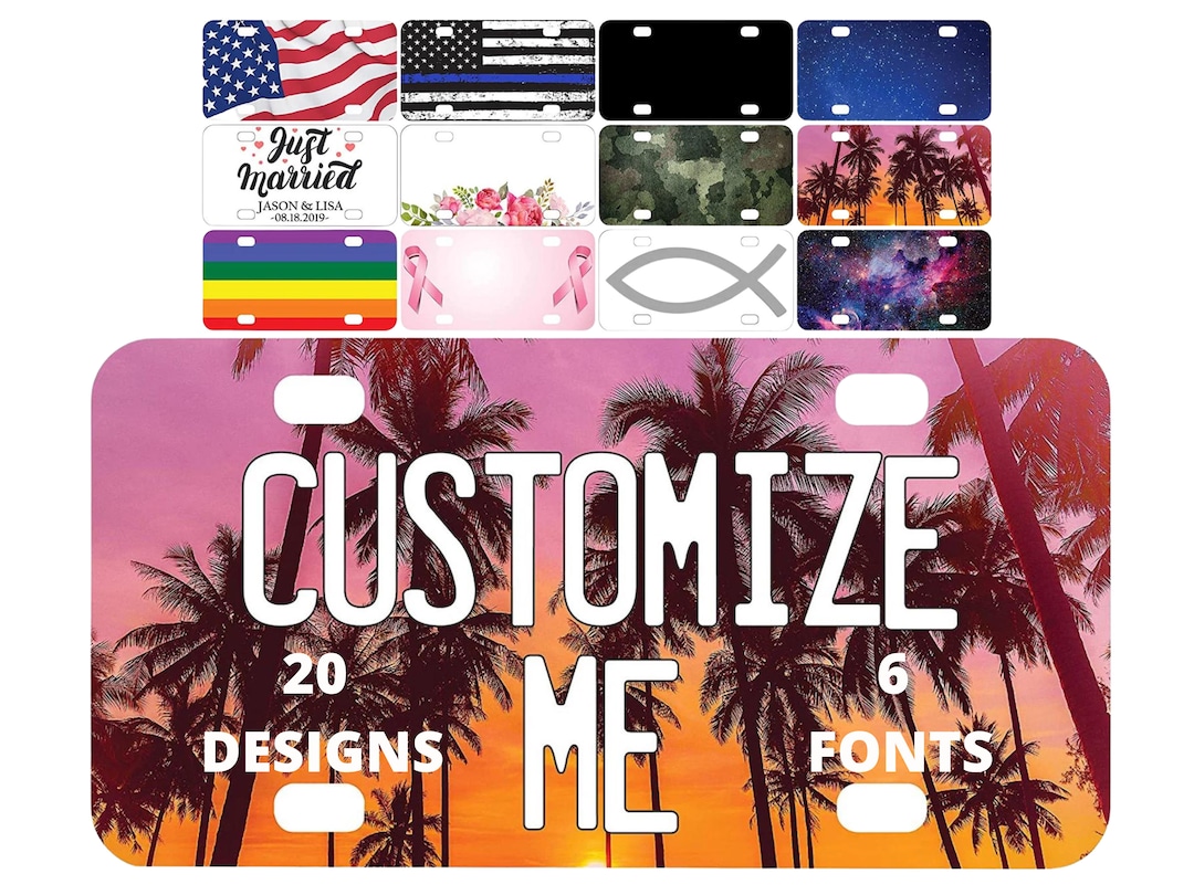 Custom License Plate, Personalized License Plate Frame for Cars & Bikes ...