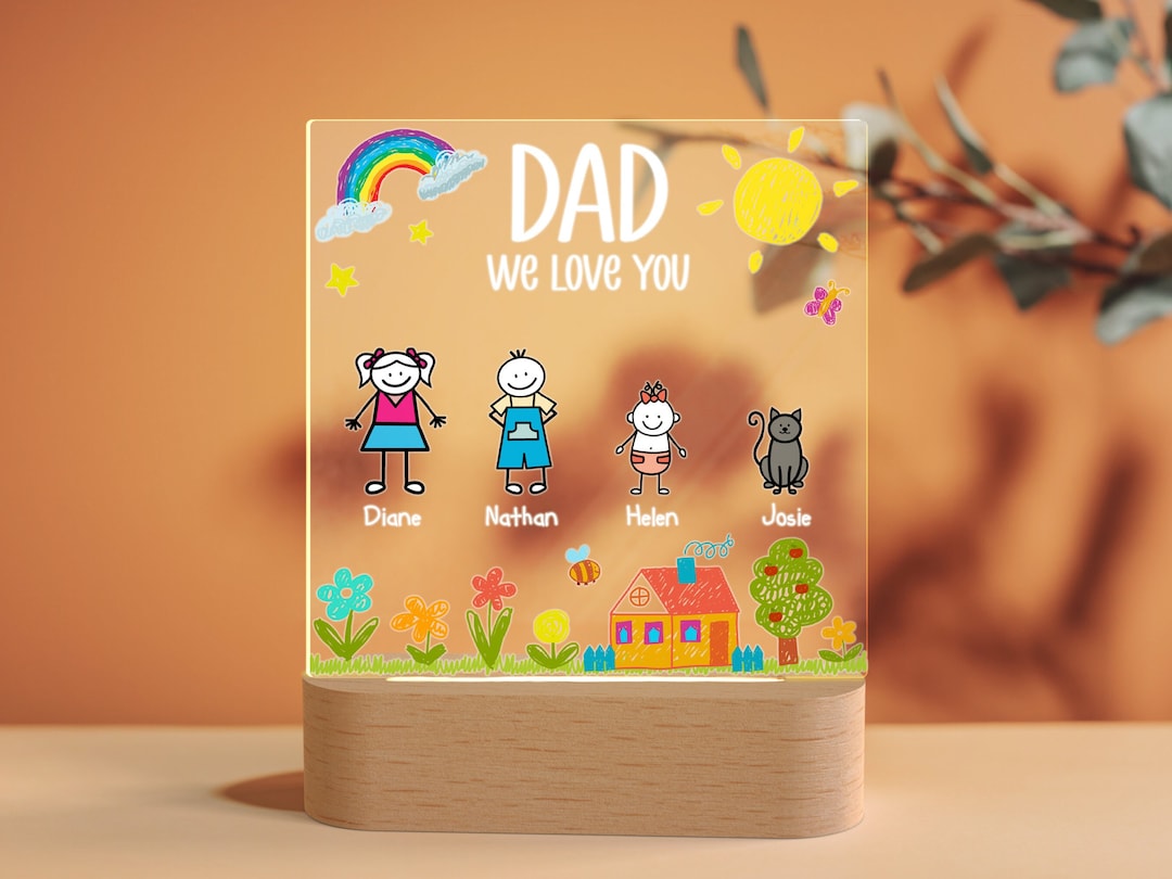 Christmas Gift From Kids, Stickman Family, Personalized Gifts for Dad ...