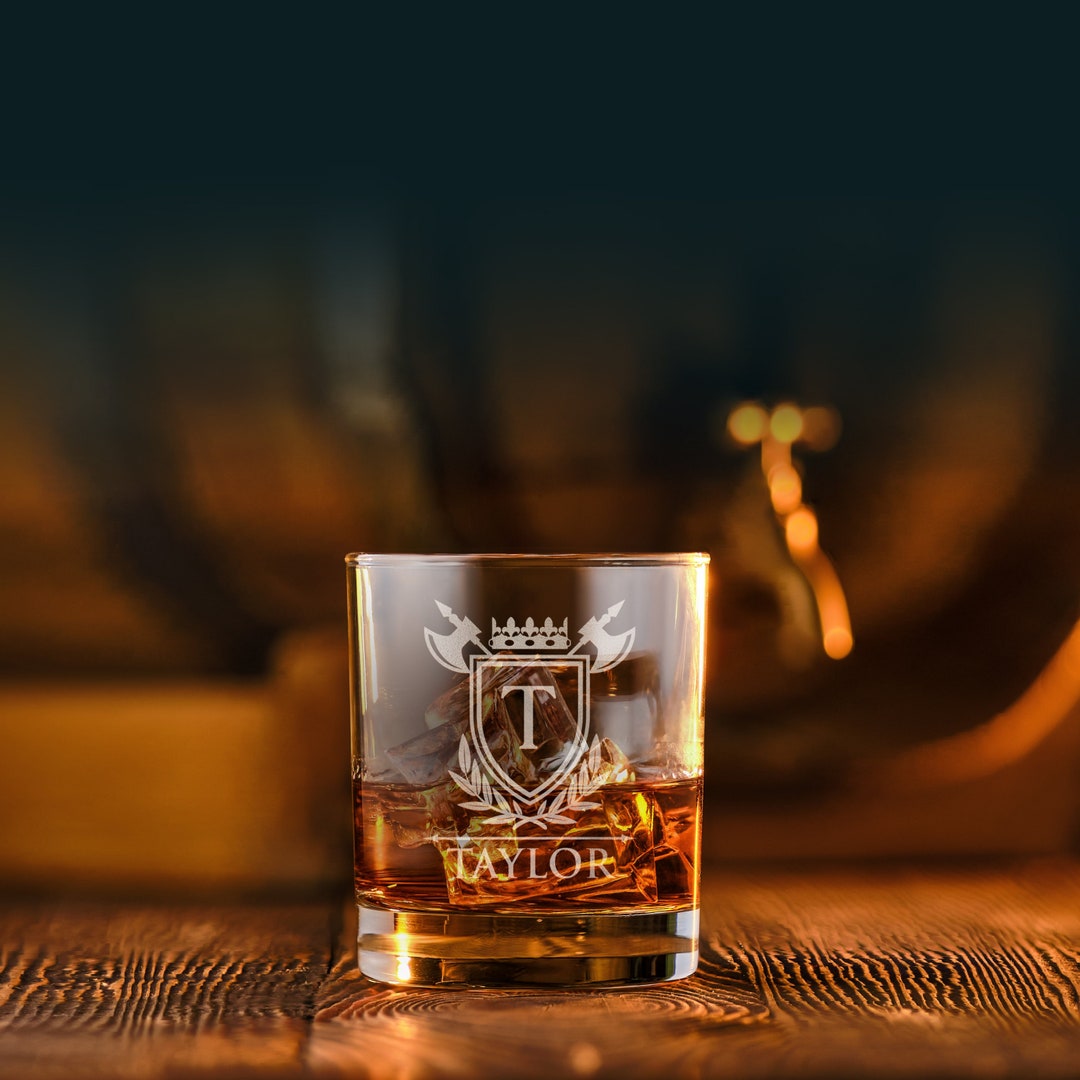 Whiskey Glass • Bourbon Decanter Set Gifts for Men • Groomsman Gifts ...