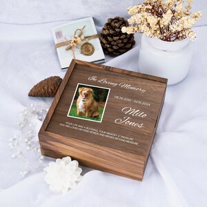 Memorial Gift Box, Personalized Wooden Memorial Photo Keepsake Box ...