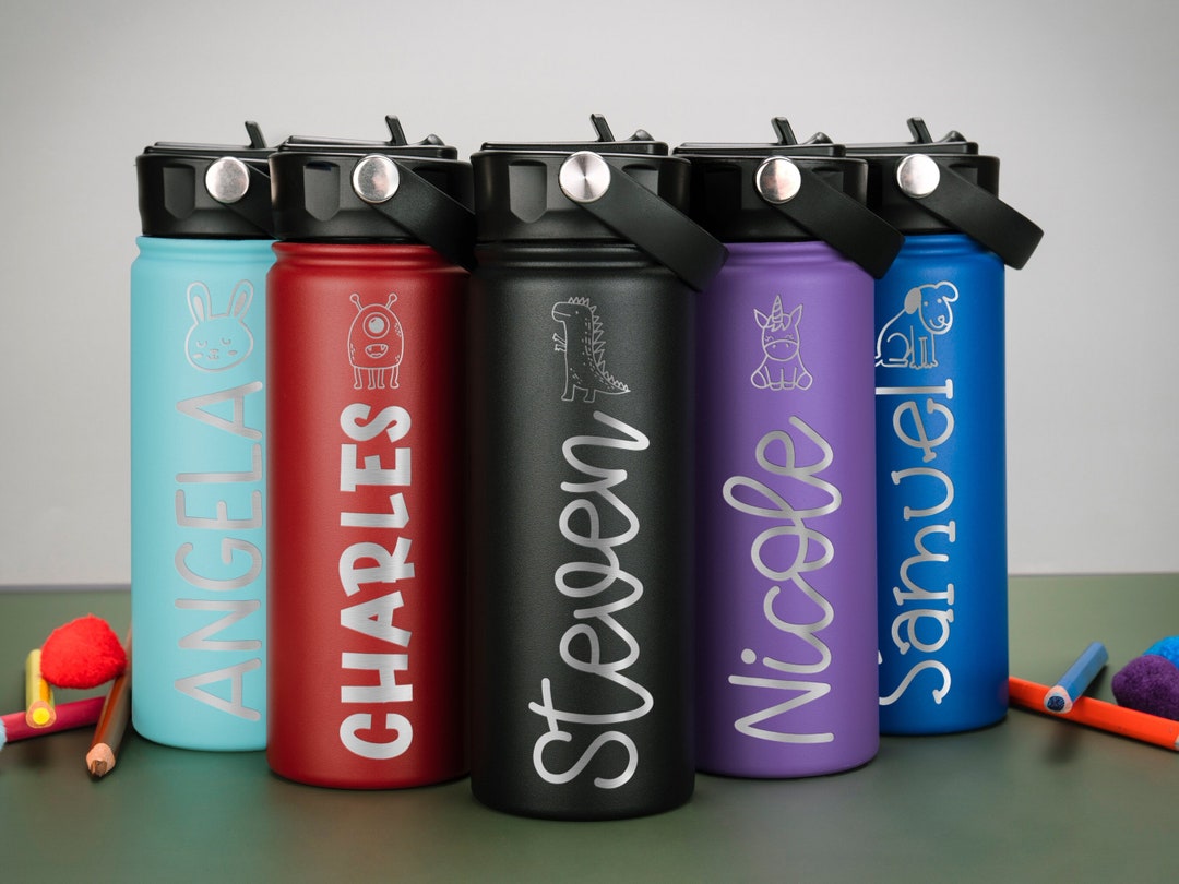 Back to School Kids Water Bottle, Personalized Water Bottle, Water ...