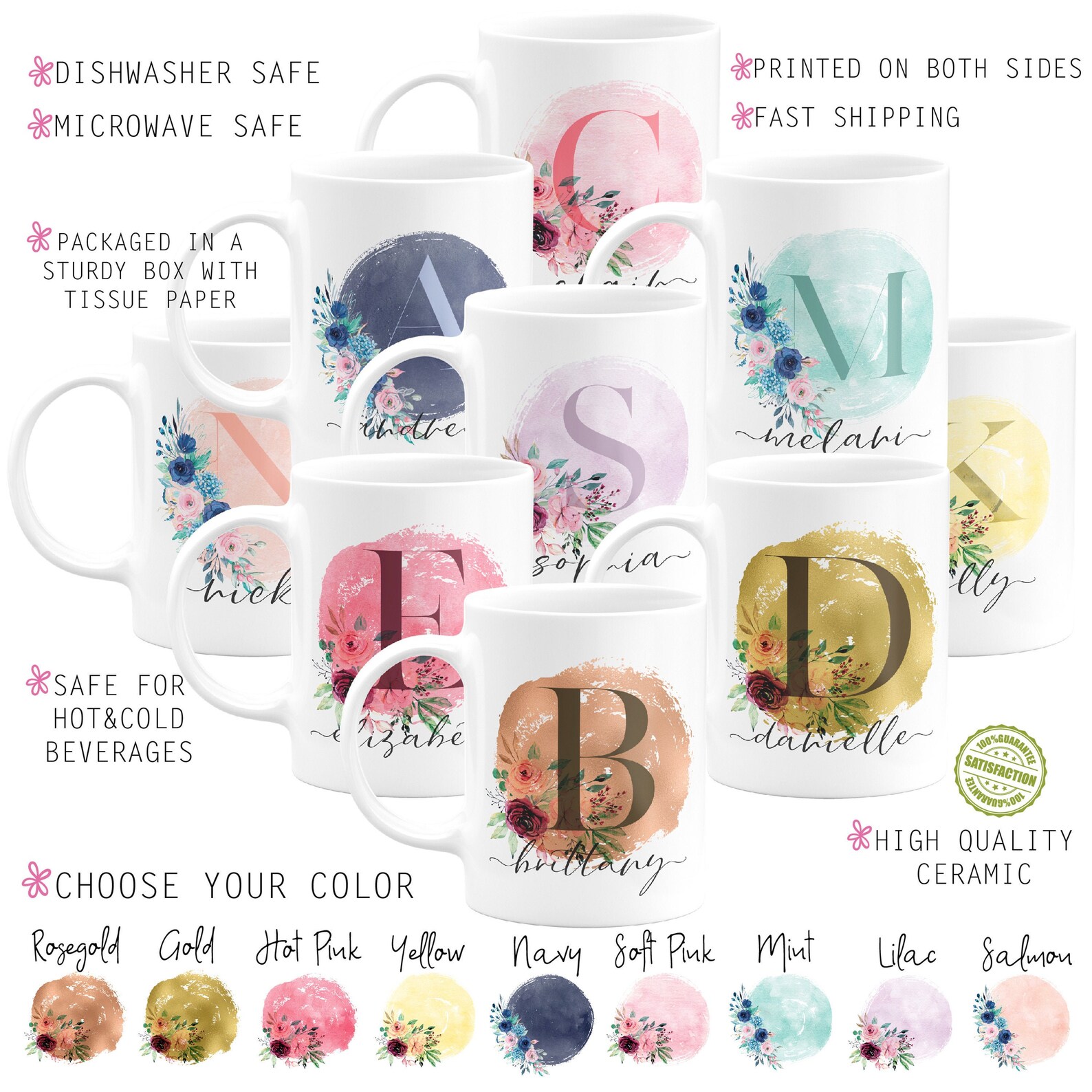 Personalized Coffee Mug Name Coffee Cup Initial Mug Gift for - Etsy