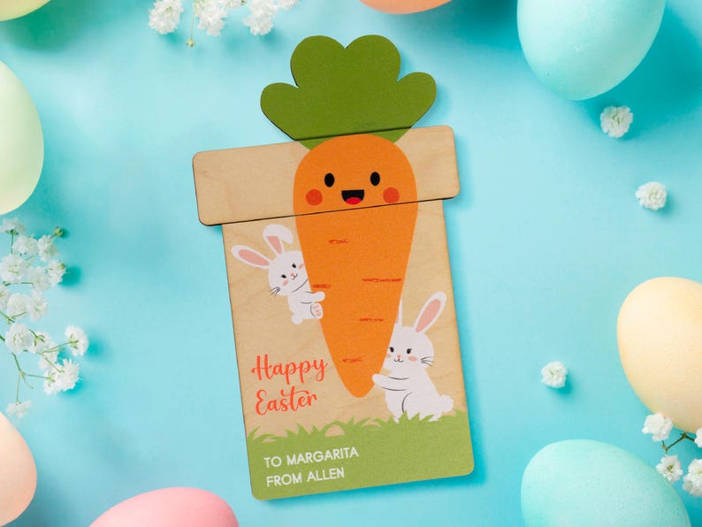 Easter Gift Card Holder Personalized, Easter Basket Stuffers, Custom ...