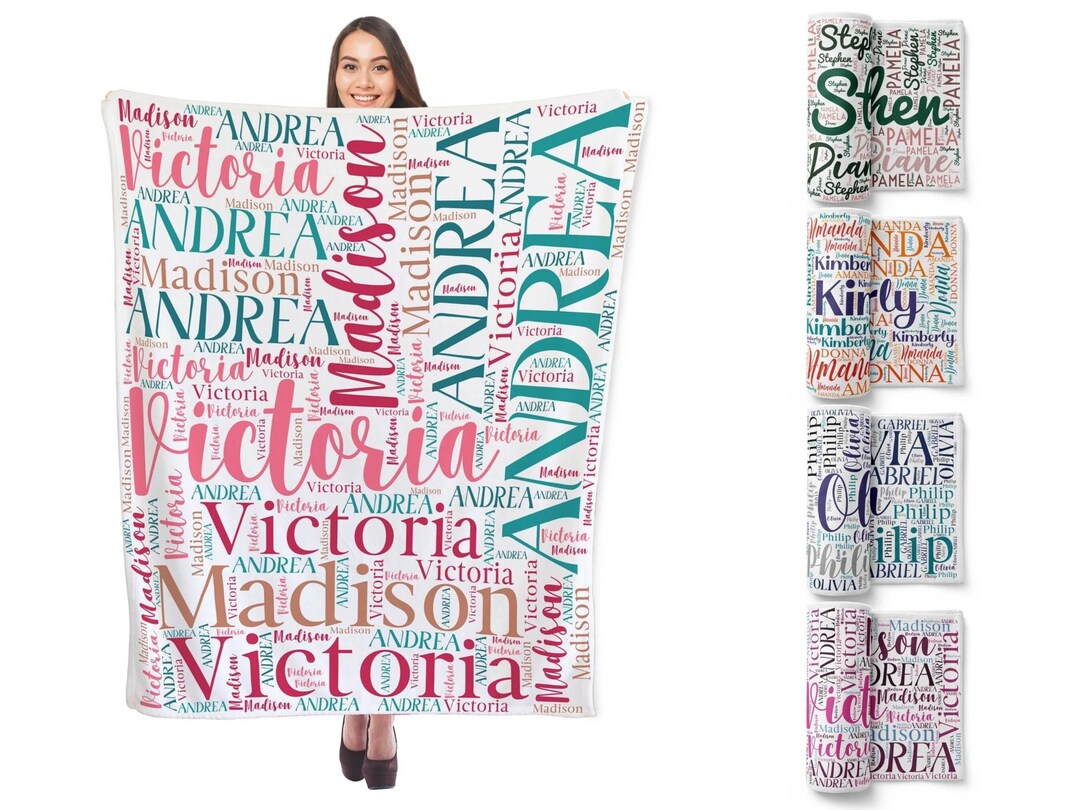 Personalized Blanket, Custom Blanket With Name, Name Blanket for Adults ...
