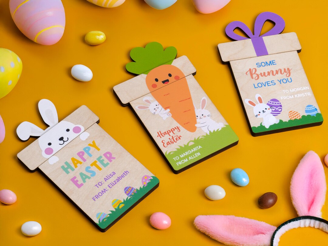 Easter Gift Card Holder Personalized, Custom Name Card Holder for Gift ...