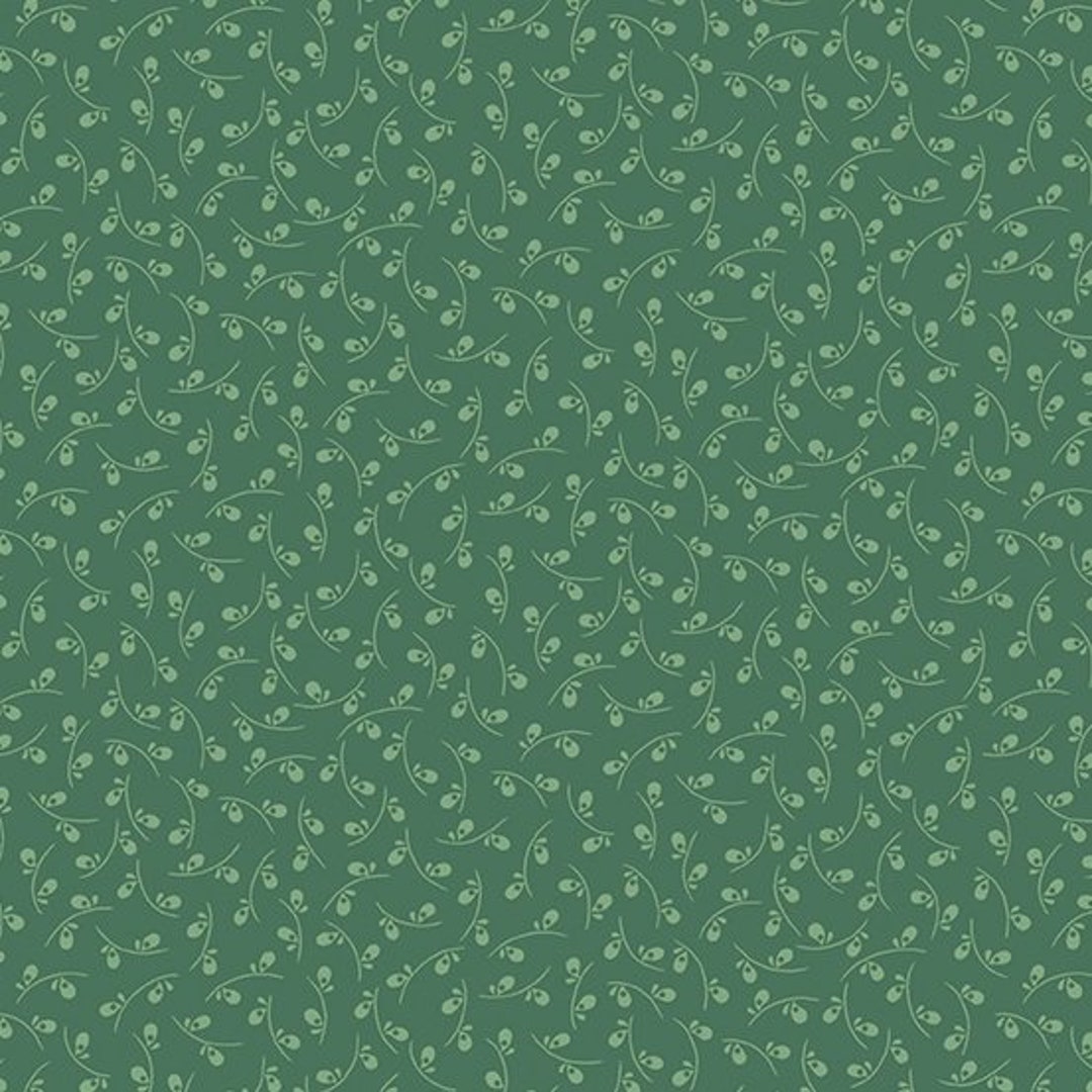 Andover Forest Tossed Sprigs Quilting Fabric in Green Pattern # 9733 by ...
