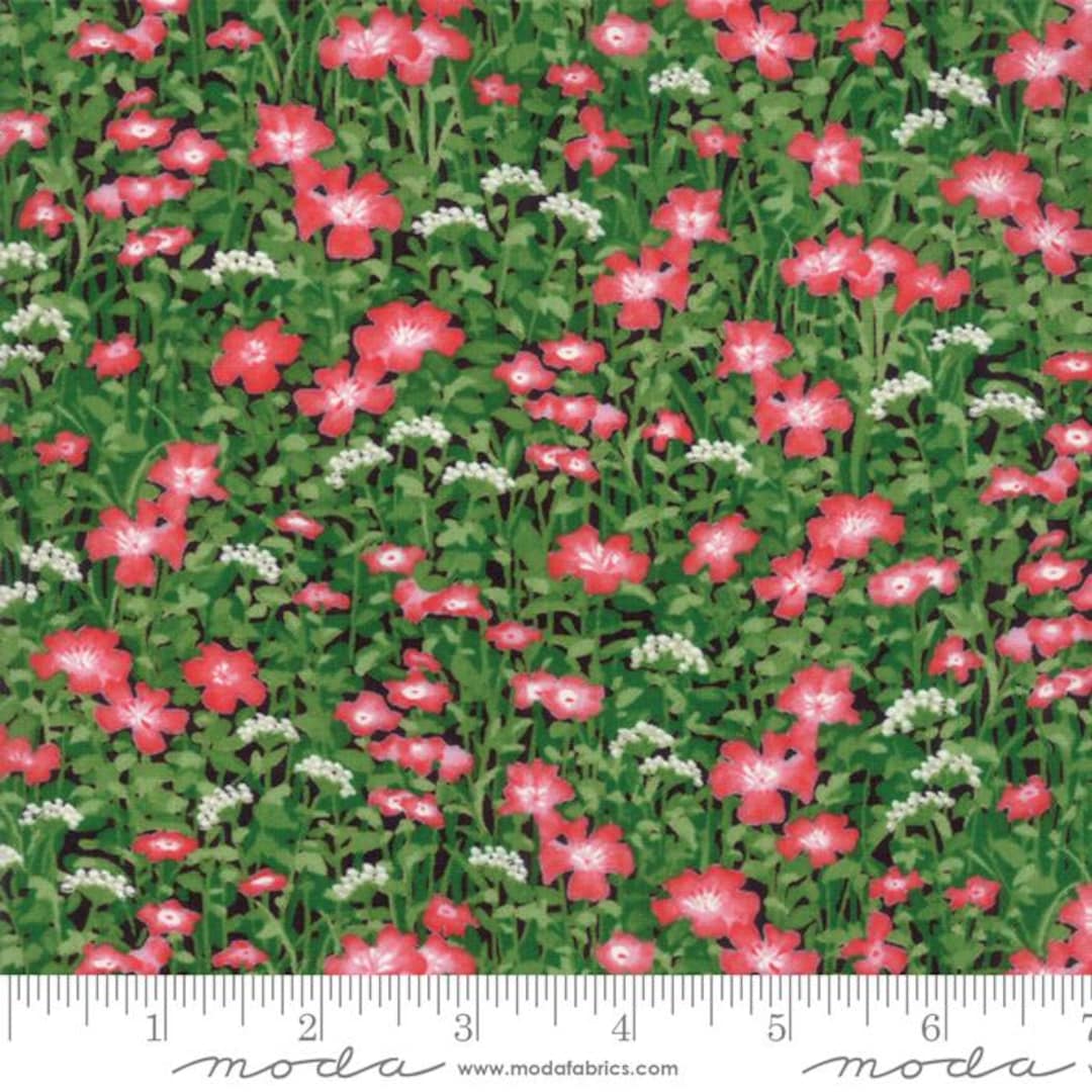 Moda Fabric — 1 Yard X 44" Moda Wildflowers IX by Moda Designs Pattern ...