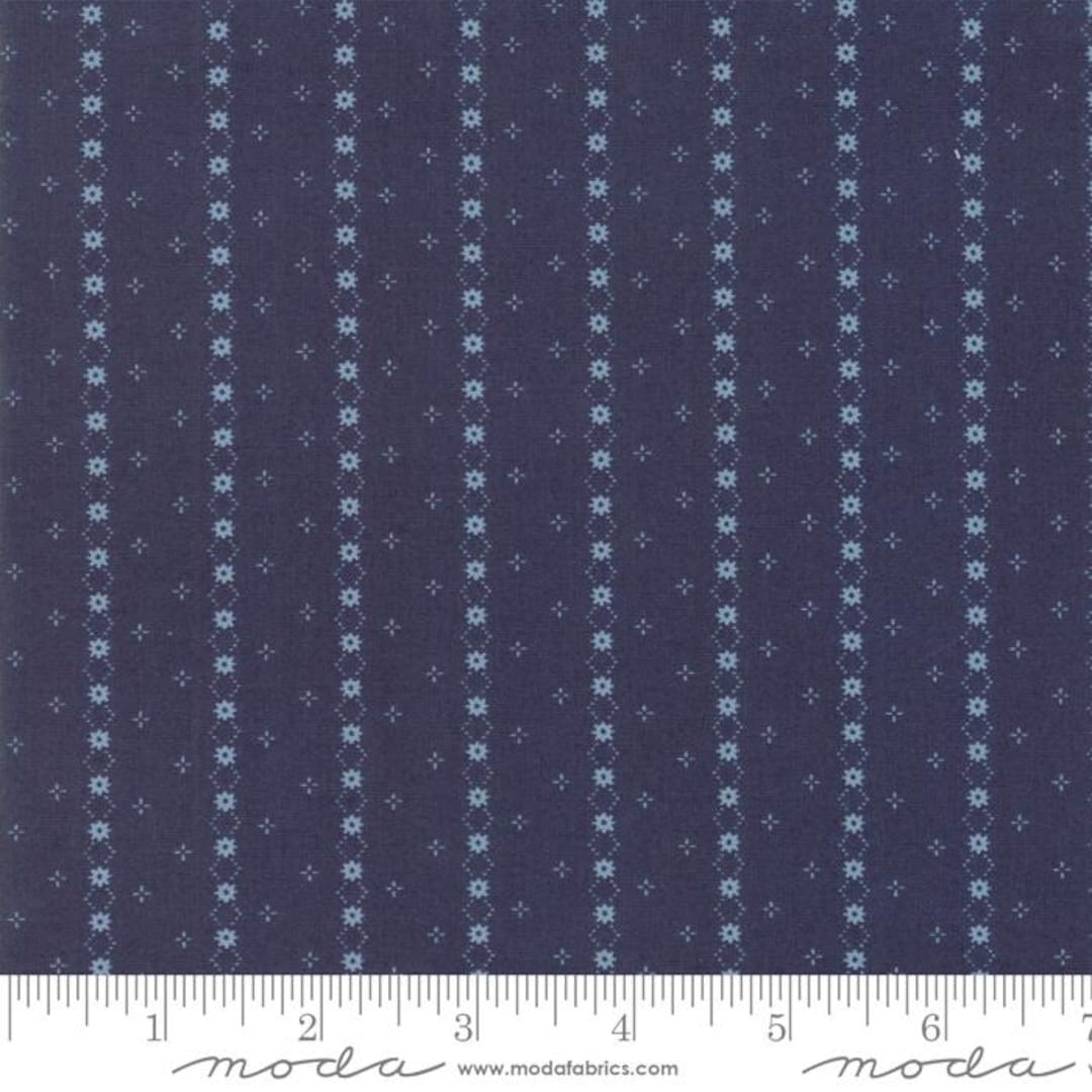 Moda Fabric — 1 Yard X 44" Moda Indigo Gatherings by Primitive ...