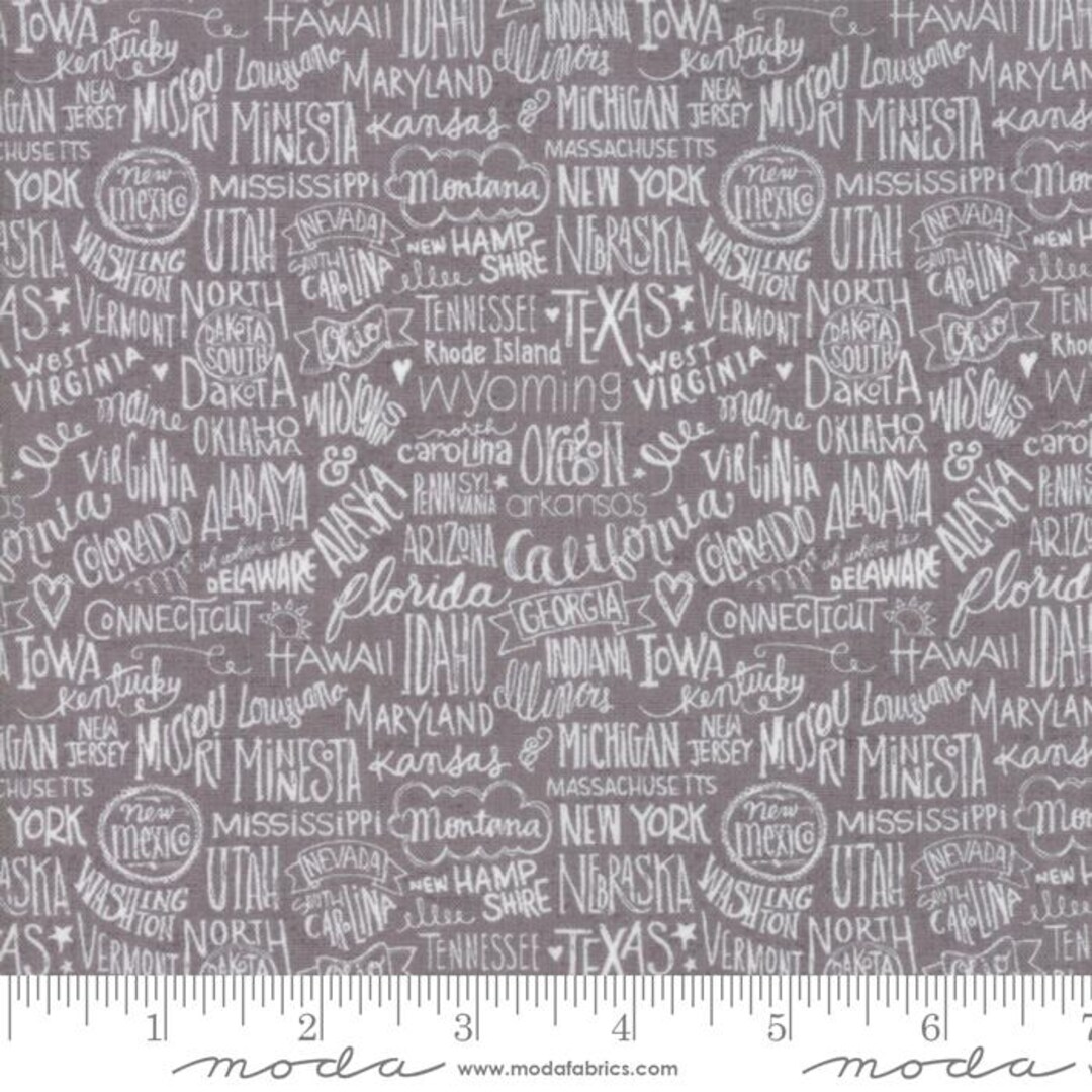Moda Fabric 1 Yard X 44 Moda Metropolis by Basic Grey Pattern 30561-16 ...